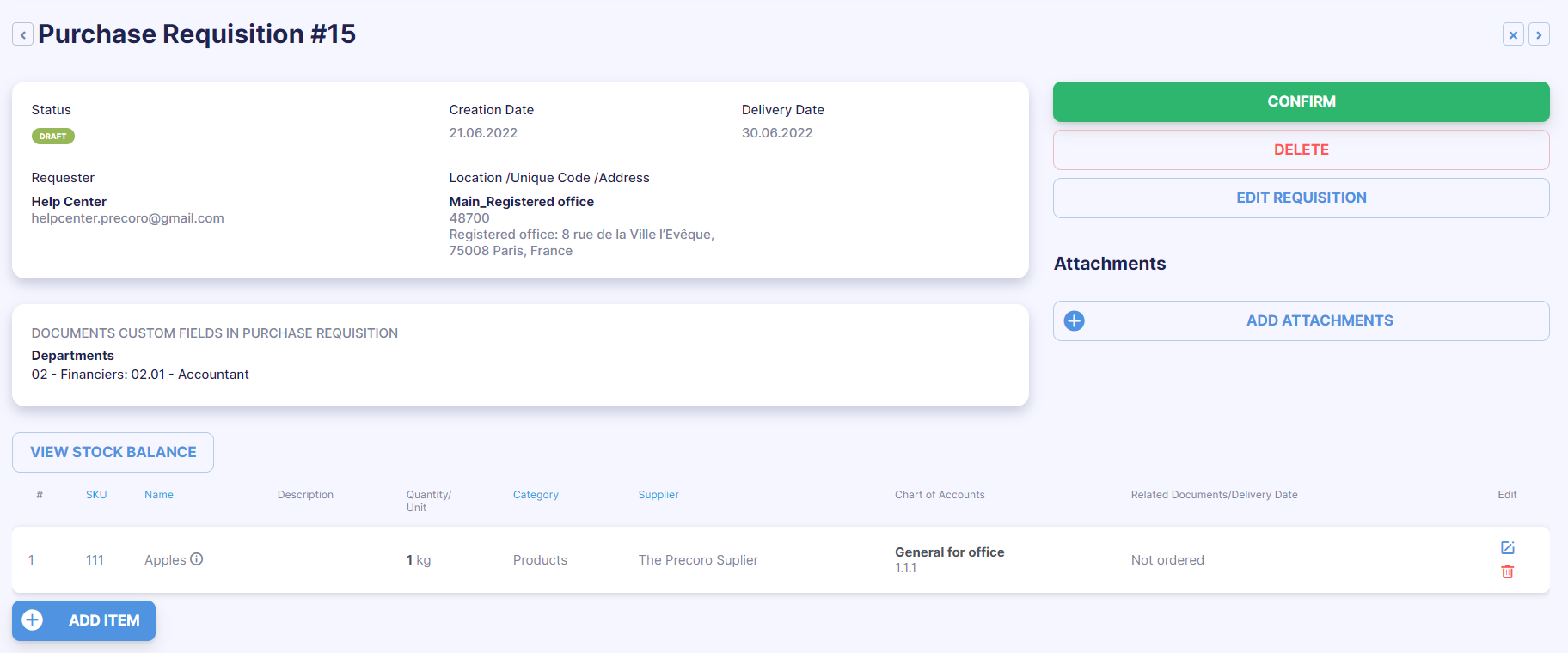 How to Set Up a Purchase Requisition Module